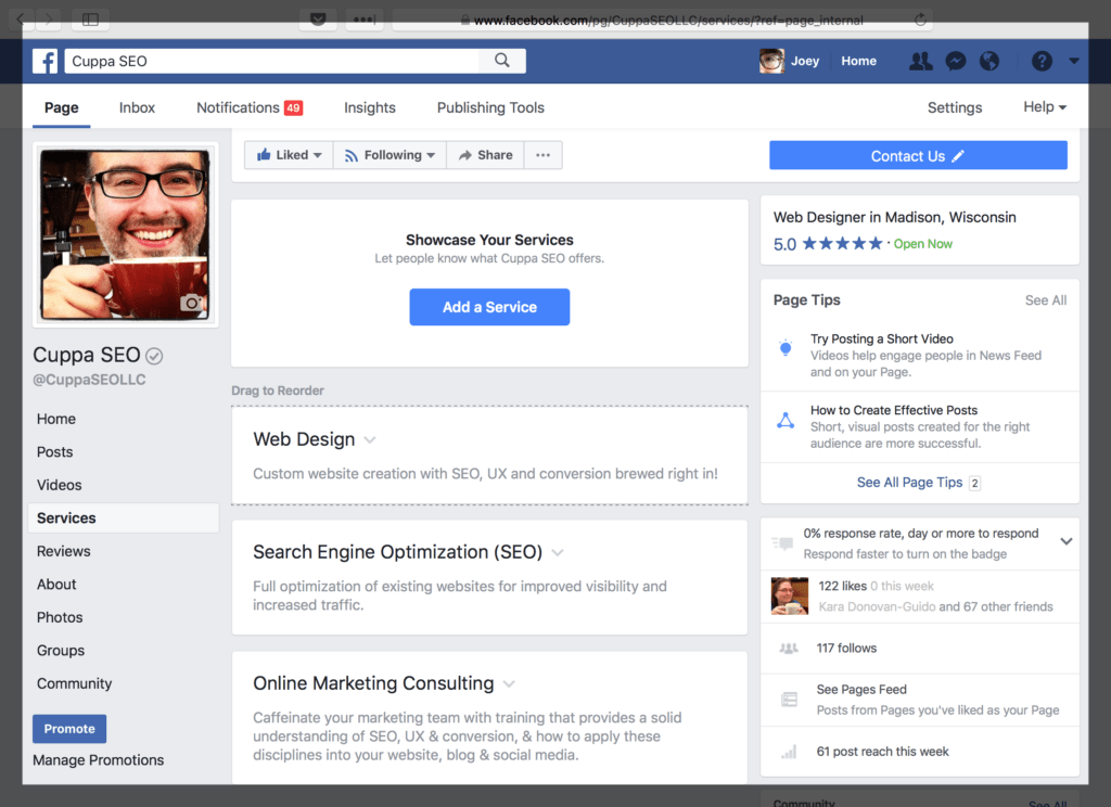 Optimizing Your Facebook Business Page | Part 1 | Cuppa SEO